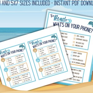 Beach Phone Game | Printable Summer Phone Game | Kid | Teen | What's on ...