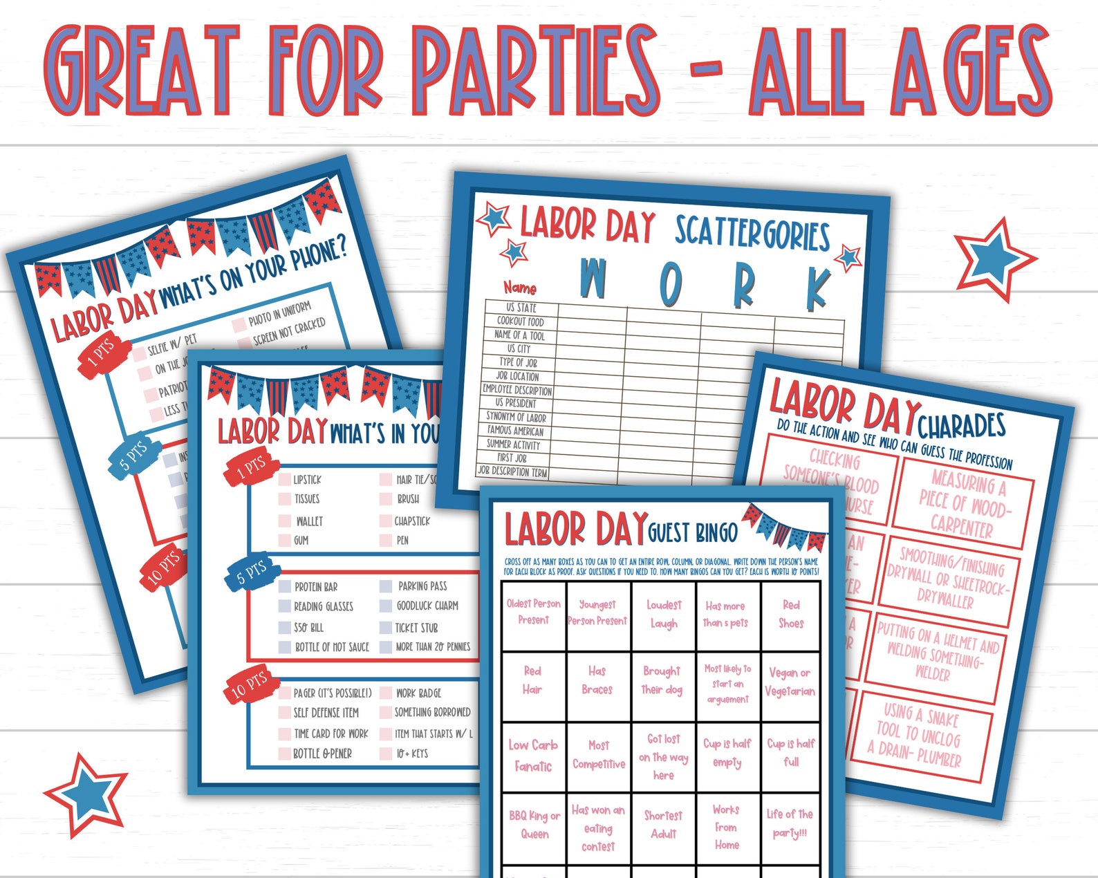 Labor Day Games | Labor Day Activities | Summer Party Game | Cookout ...