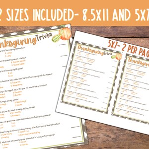 Thanksgiving Trivia Game | Thanksgiving Printable Games | Thanksgiving ...