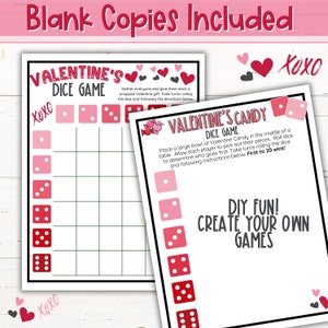 Valentines Dice Game | Valentine's Day Dice Activity | Two Printable ...