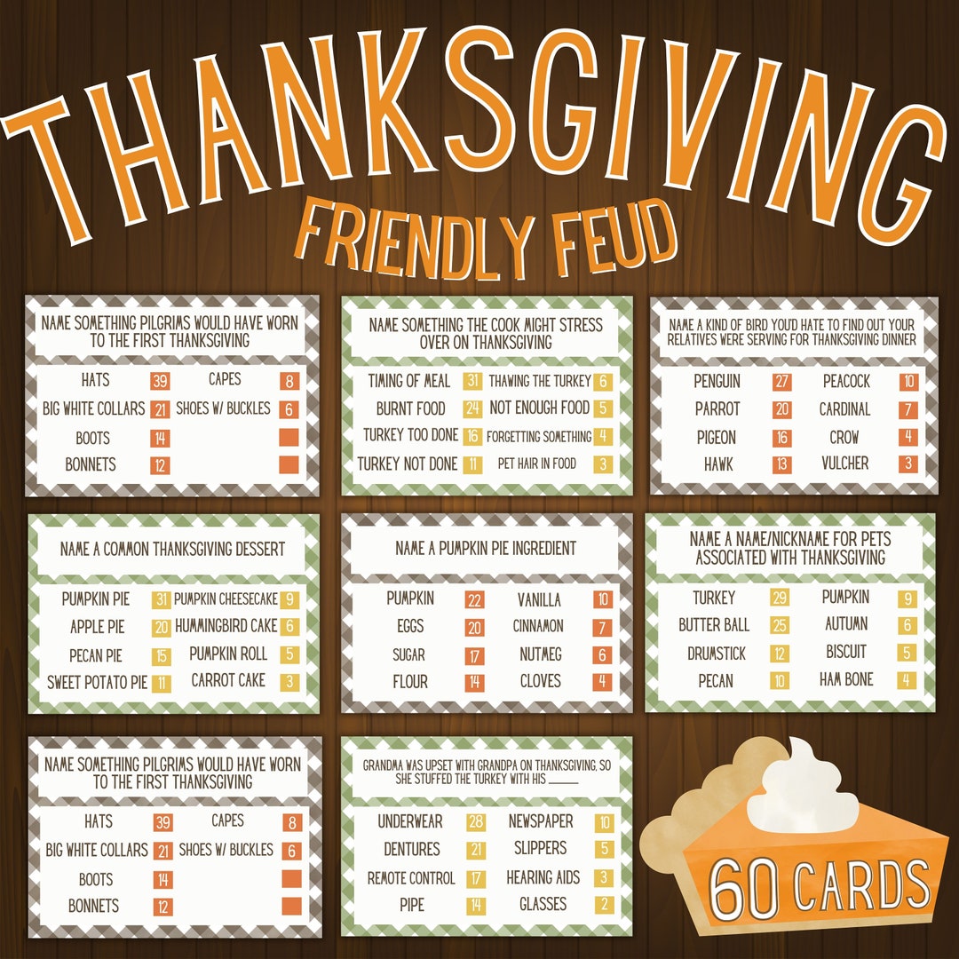Thanksgiving Family Feud | Thanksgiving Friendly Feud | Thanksgiving ...