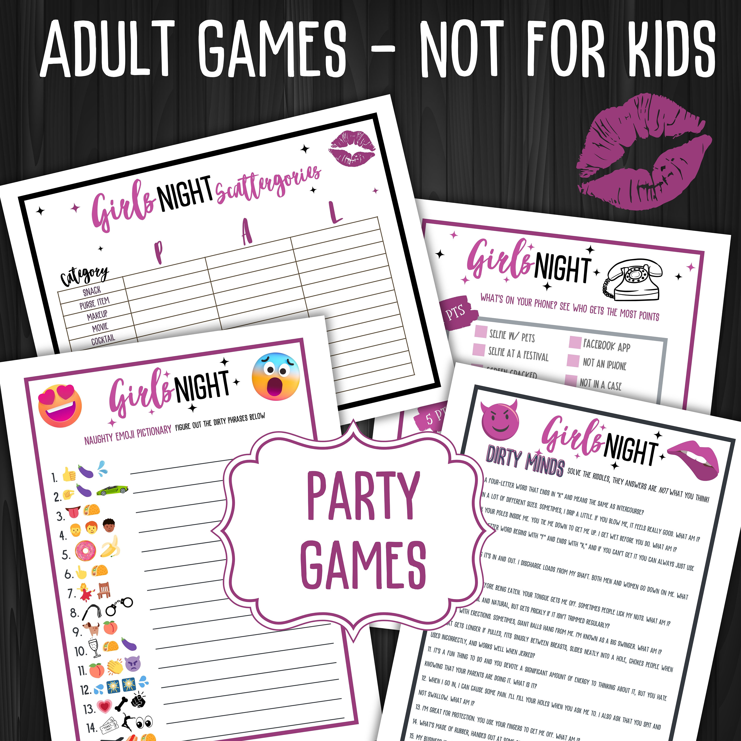 Girls Night Games Girls Night Out Ladies Night Games Adult Games Girls ...
