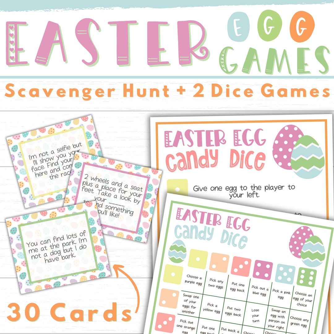 Easter Scavenger Hunt | Easter Egg Hunt | Easter Hunt Clues | Easter ...