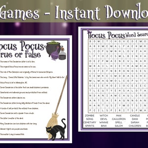 Hocus Pocus Trivia, Hocus Pocus Games, Hocus Pocus, Halloween Party ...