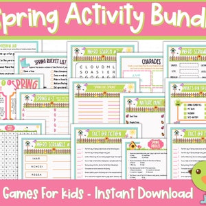 Spring Printable Game Bundle | Spring Games for Kids | Kids Spring ...