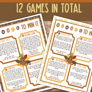 Thanksgiving Minute to Win It | Thanksgiving Party Game | Kids ...