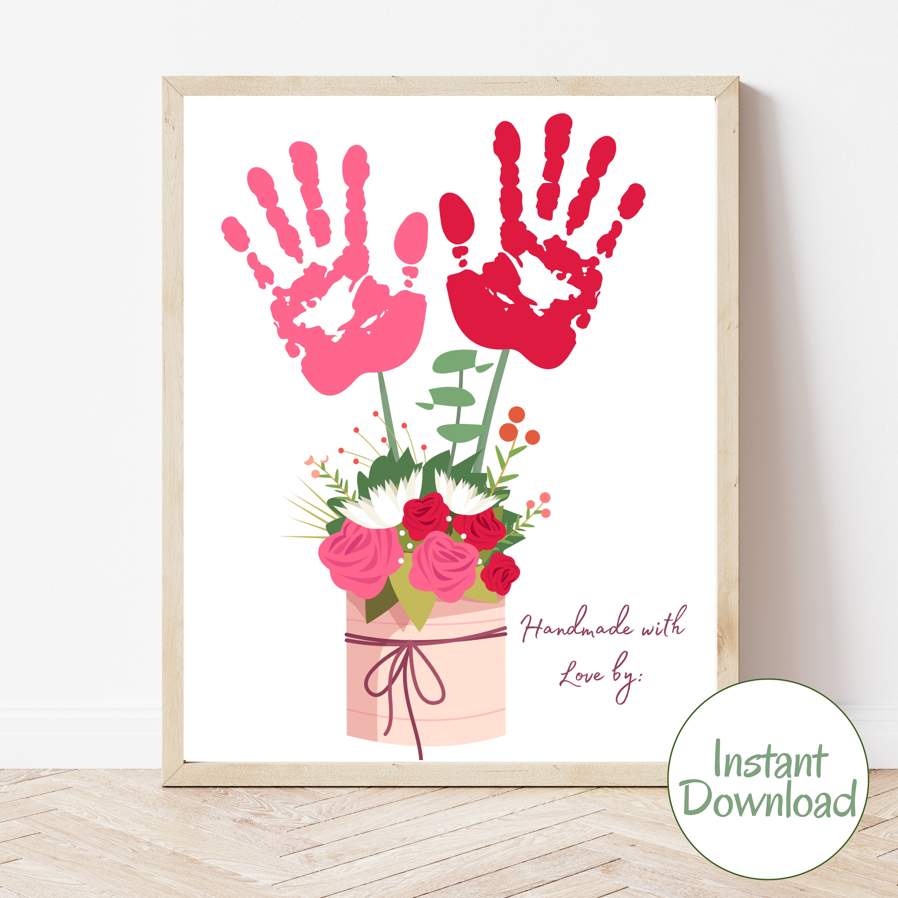 Mothers Day Handprint Printable | Handprint Art | Handprint Craft ...