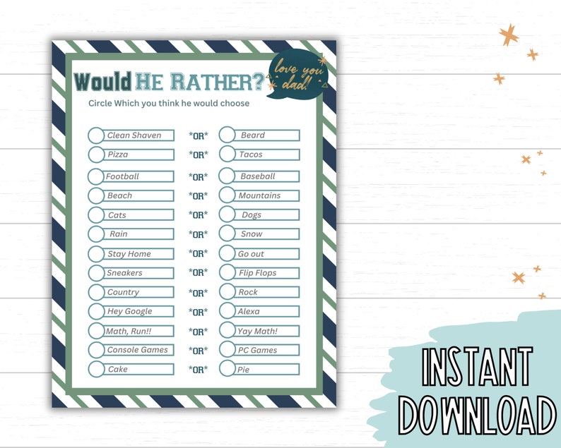 Printable Fathers Day Games | Father's Day Games | Party Games | Games ...