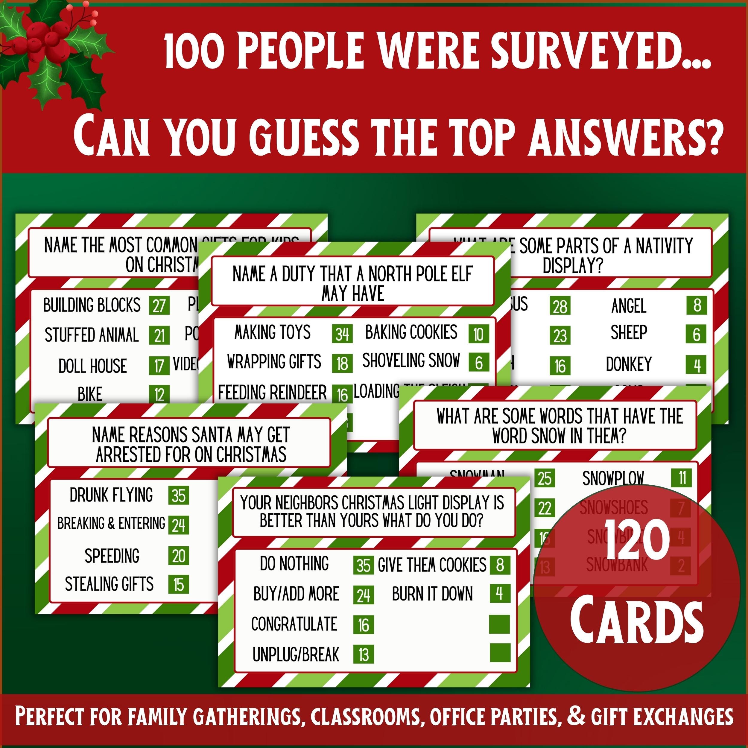 Christmas Family Feud MEGA Bundle, Friendly Feud Printable, Christmas ...