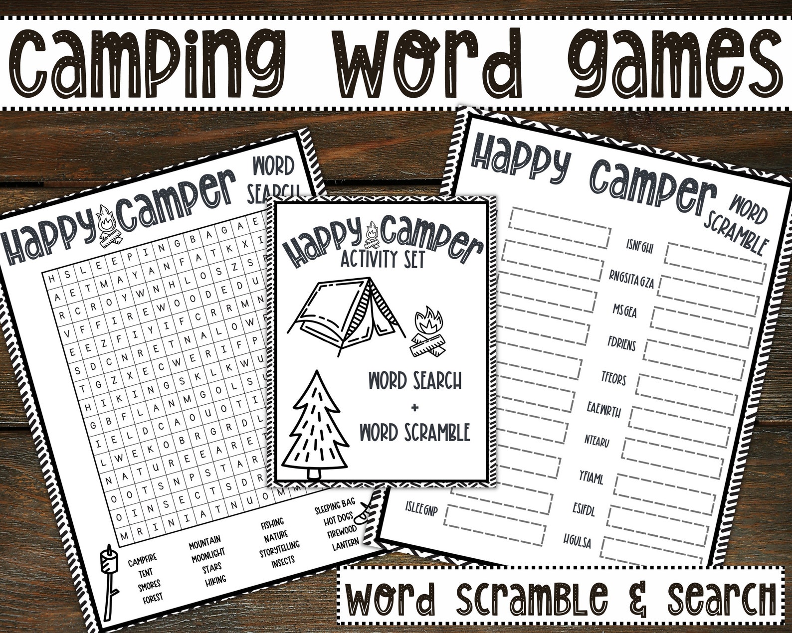 Camp Games, Camp Activities, Printable Camping Games, Campfire Games ...