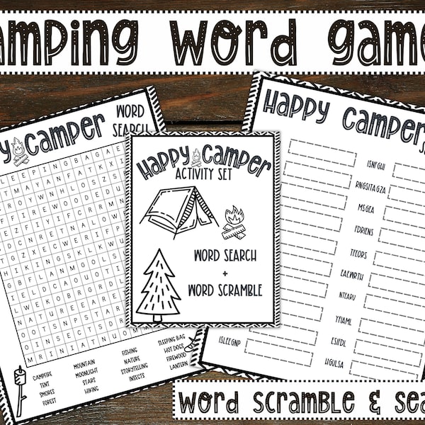 Printable Camping - Etsy