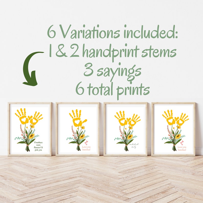Mothers Day Handprint Printable | Mother's Day Handprint Floral Art ...