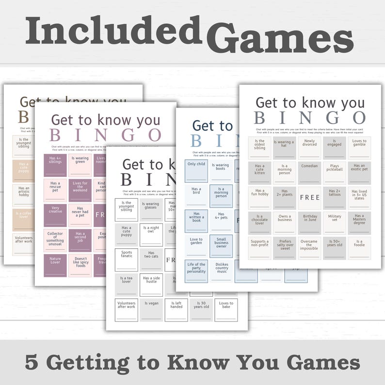 Get to Know You Bingo | Find Someone Who | Coworker Bingo | Get to Know ...