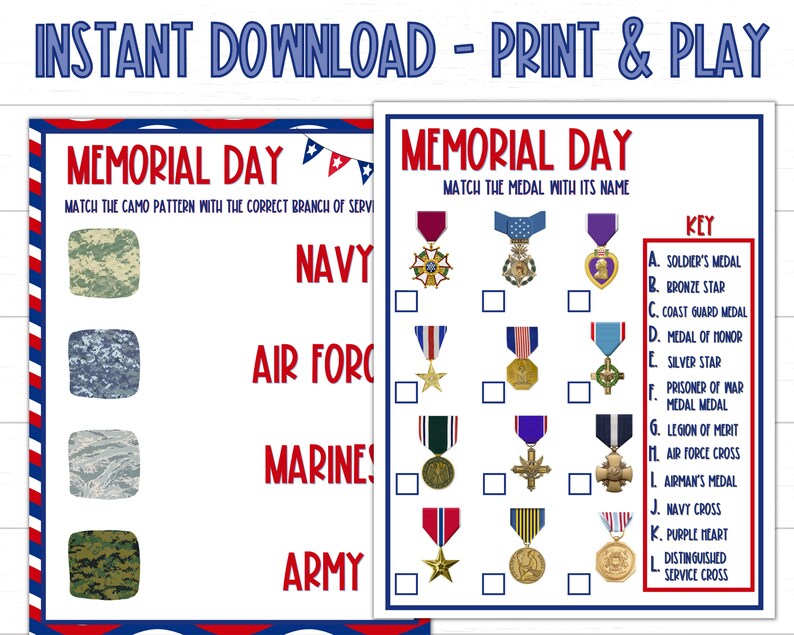 Memorial Day Trivia Games | Printable Memorial Day Games | Party Games ...