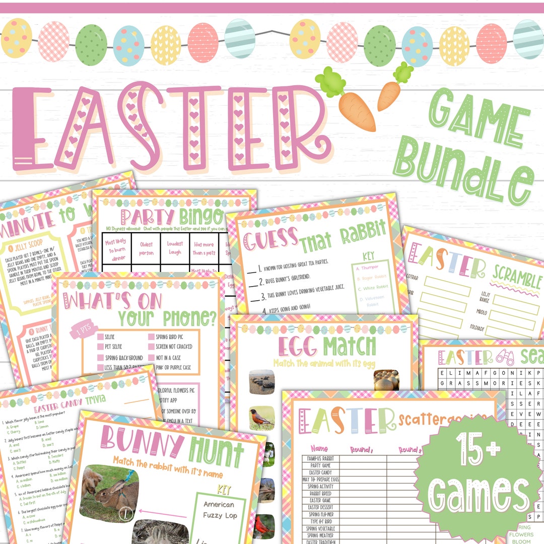 Easter Games Printable | Easter Activities | Kids Easter Games | Easter ...