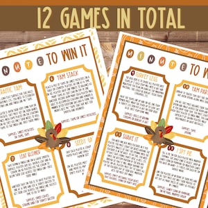 Thanksgiving Minute to Win It | Thanksgiving Party Game | Kids ...