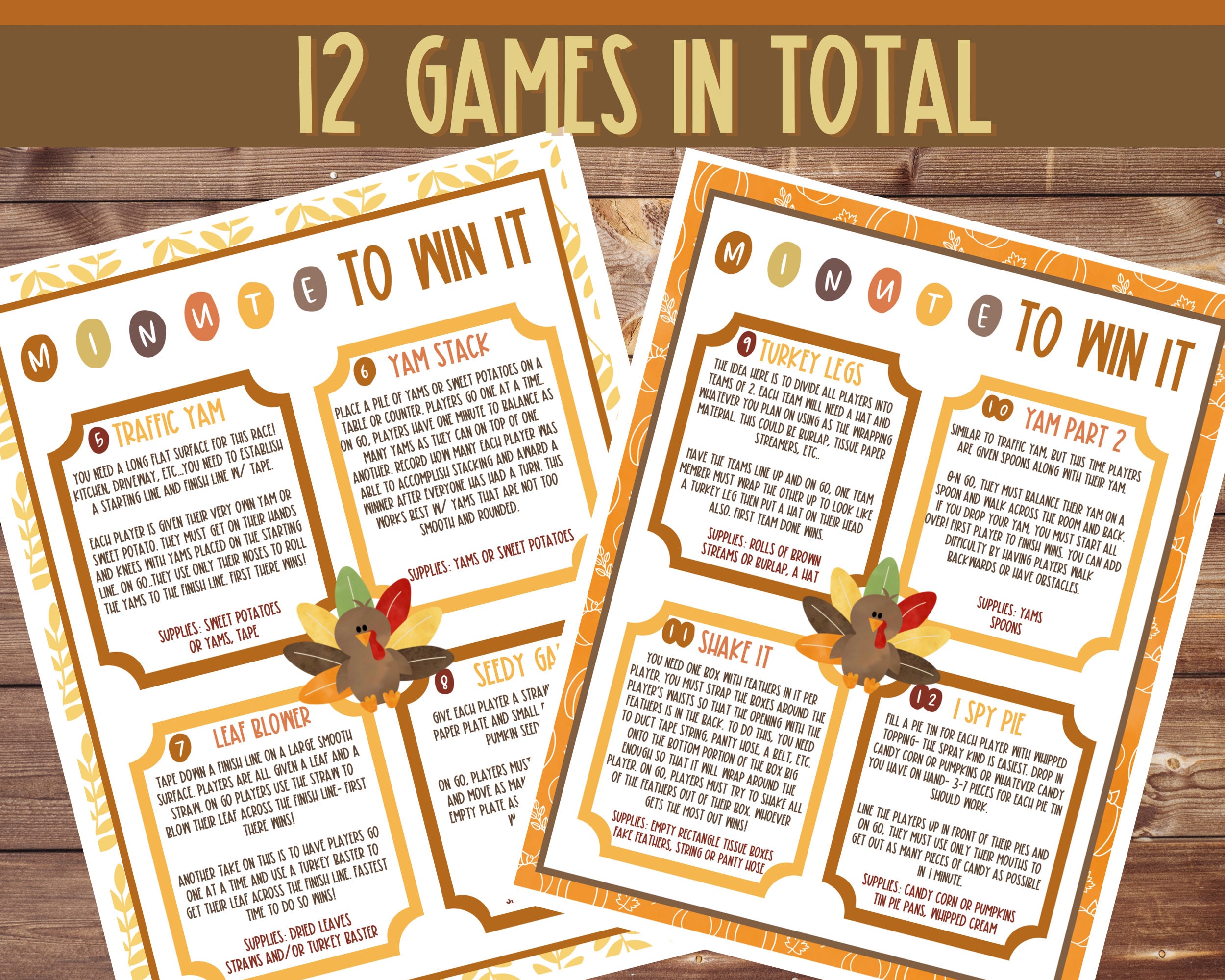 Thanksgiving Minute to Win It | Thanksgiving Party Game | Kids ...