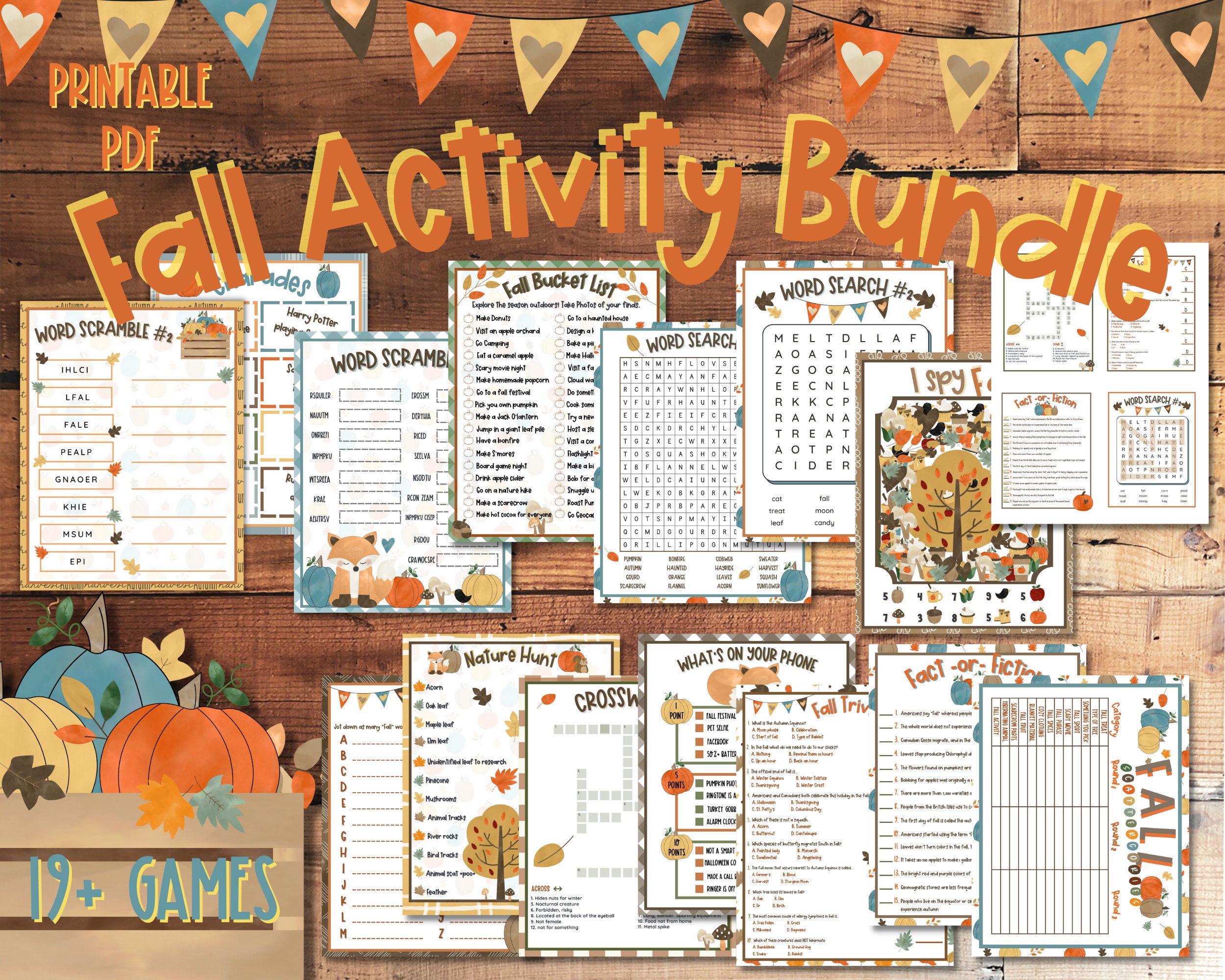 Fall Games, Autumn Games, Fun Party Games, Fall Printables, Autumn ...