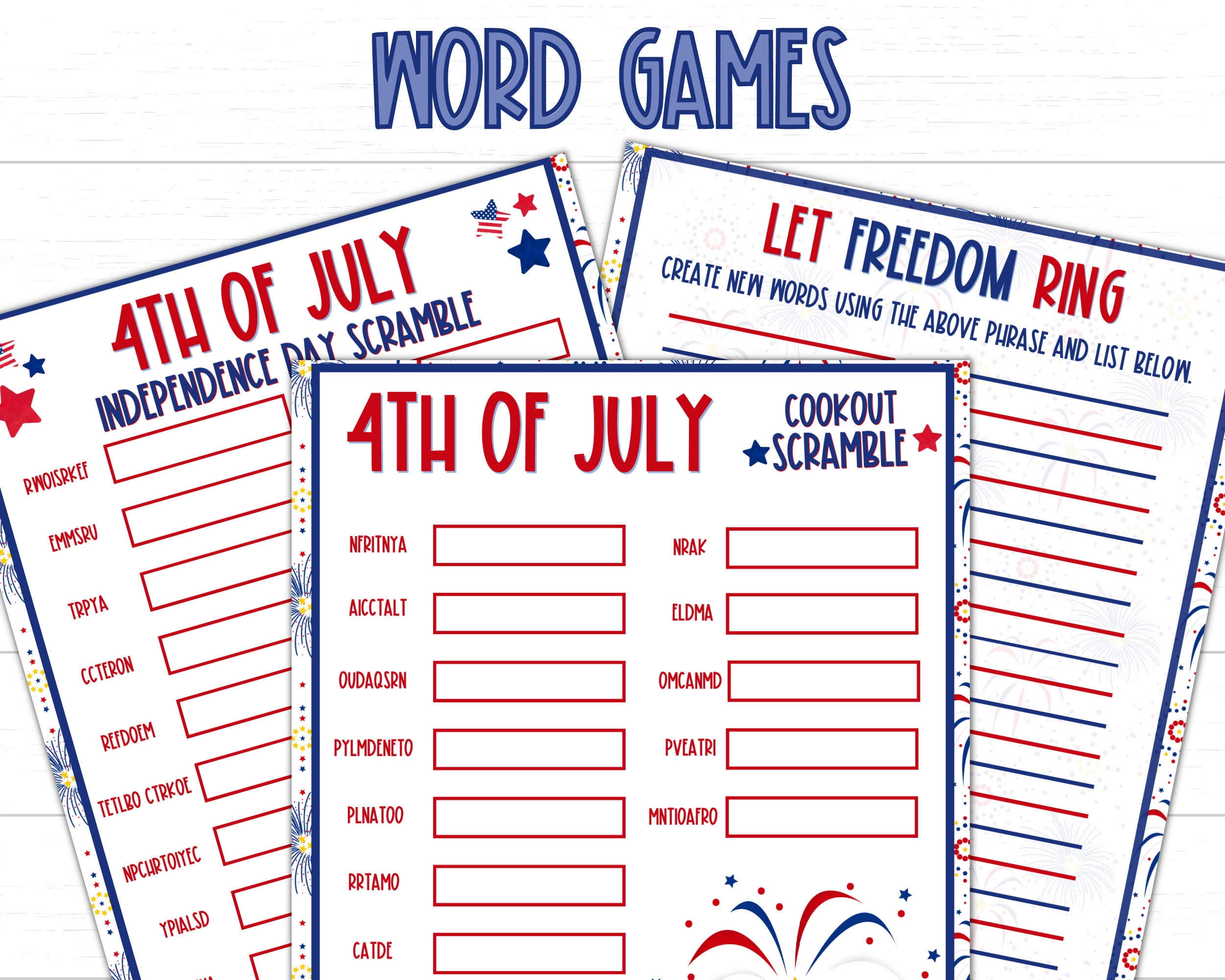 4th of July Games Independence Day Game 4th of July Party Games ...