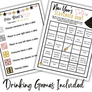 New Year’s Games, Printable New Year’s Party Games Bundle, 2025 New ...