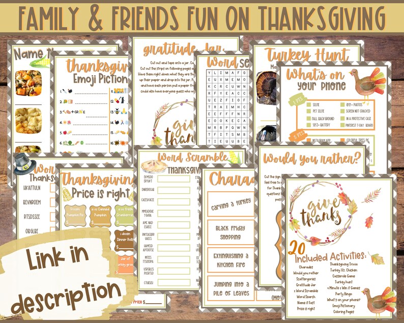 Thanksgiving Scavenger Hunt Turkey Scavenger Kids Thanksgiving ...