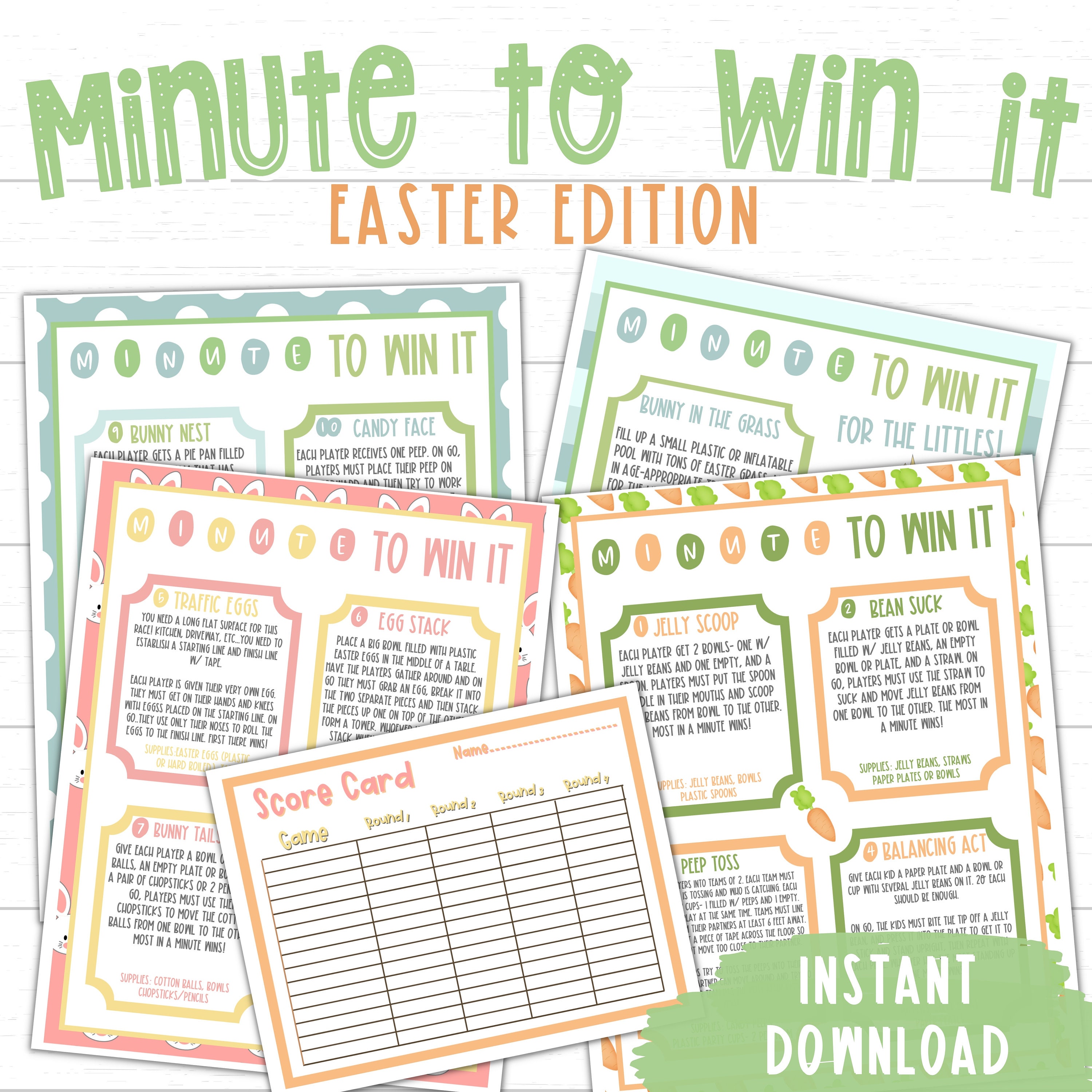 Easter Printable Game | Easter Minute to Win It | Kids Easter ...