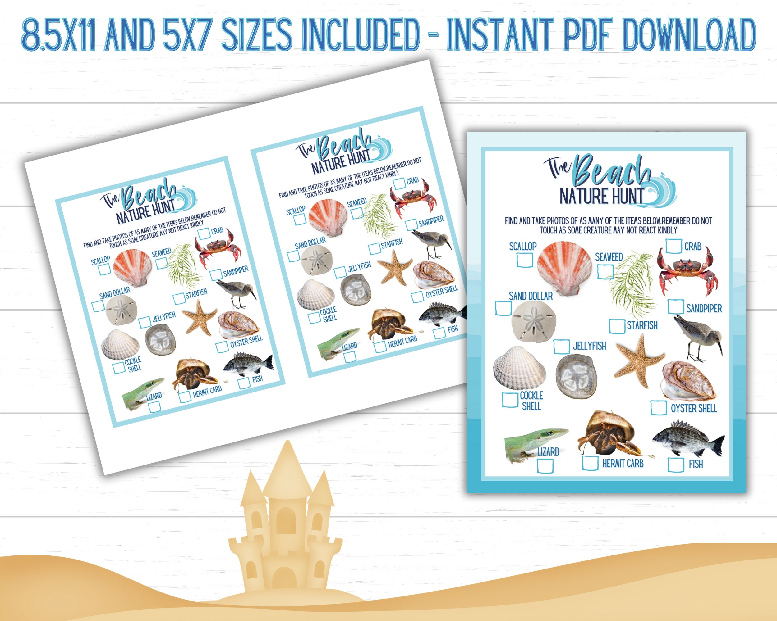 Beach Game Set | Printable Summer Beach Game Bundle | Kids Adults Teens ...