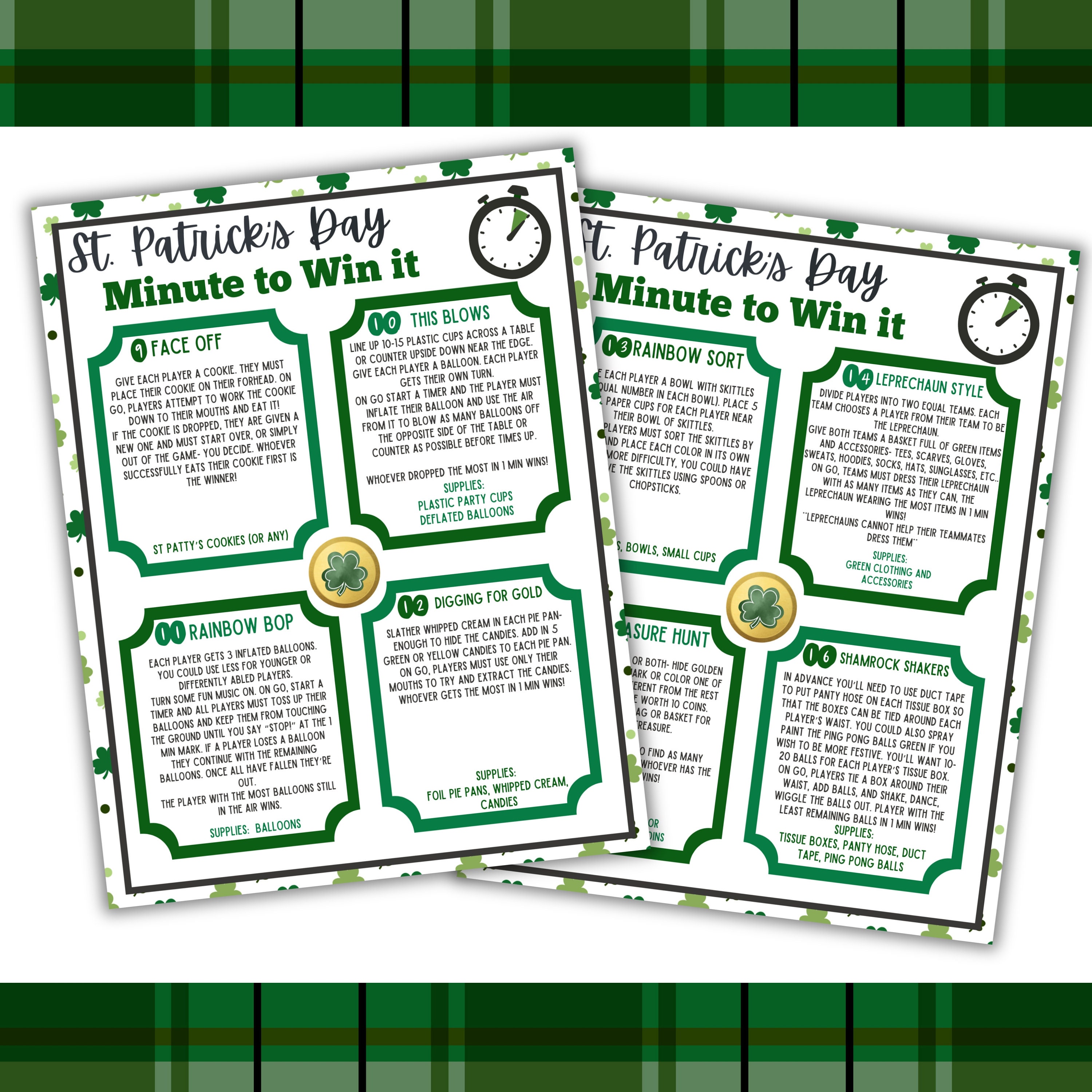 St Patrick's Day Minute to Win It | St Patrick's Day Game | Printable ...