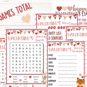 Kids Valentine Word Games Kids Valentine Word Scramble Kid's Valentine ...
