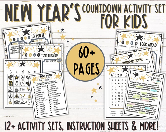 Kids New Year's Game NYE Kids Game New Year Kid Games New Years ...