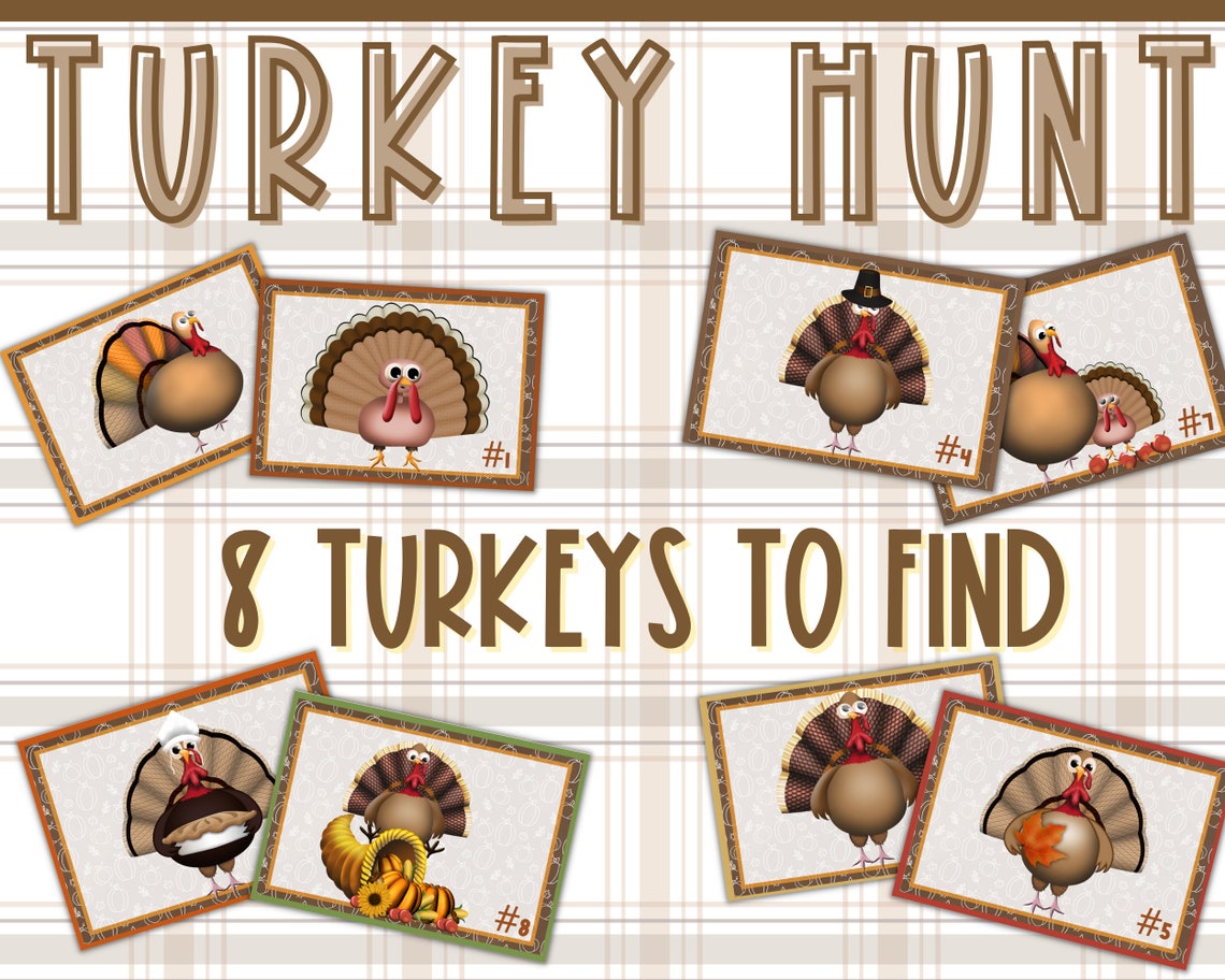 Thanksgiving Scavenger Hunt Turkey Scavenger Kids - Etsy