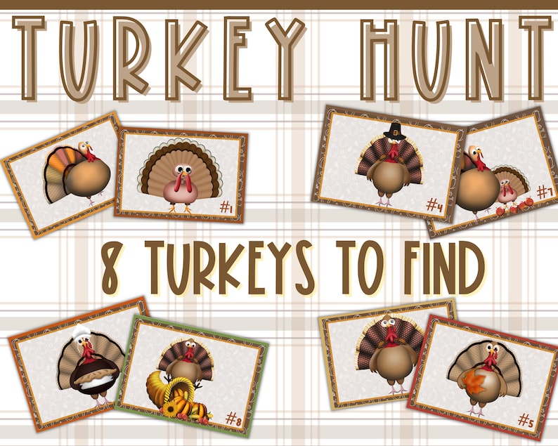 Thanksgiving Scavenger Hunt Turkey Scavenger Kids Thanksgiving ...