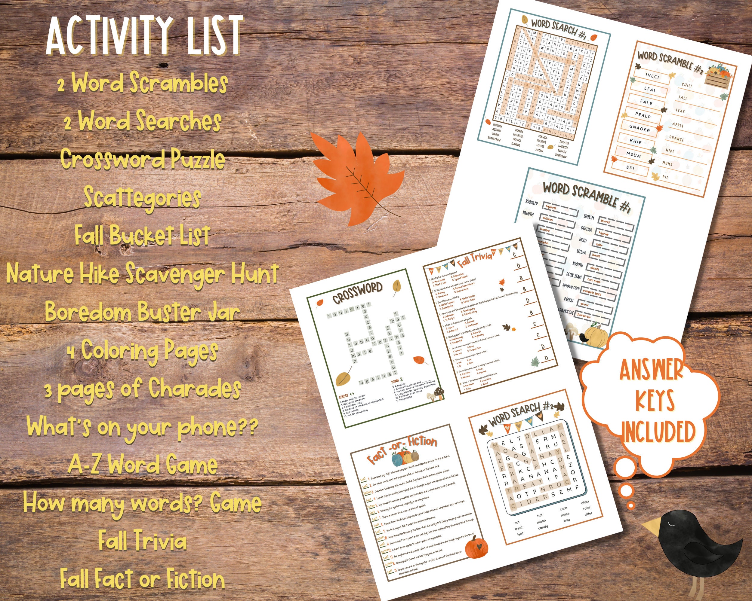 Fall Games, Autumn Games, Fun Party Games, Fall Printables, Autumn ...