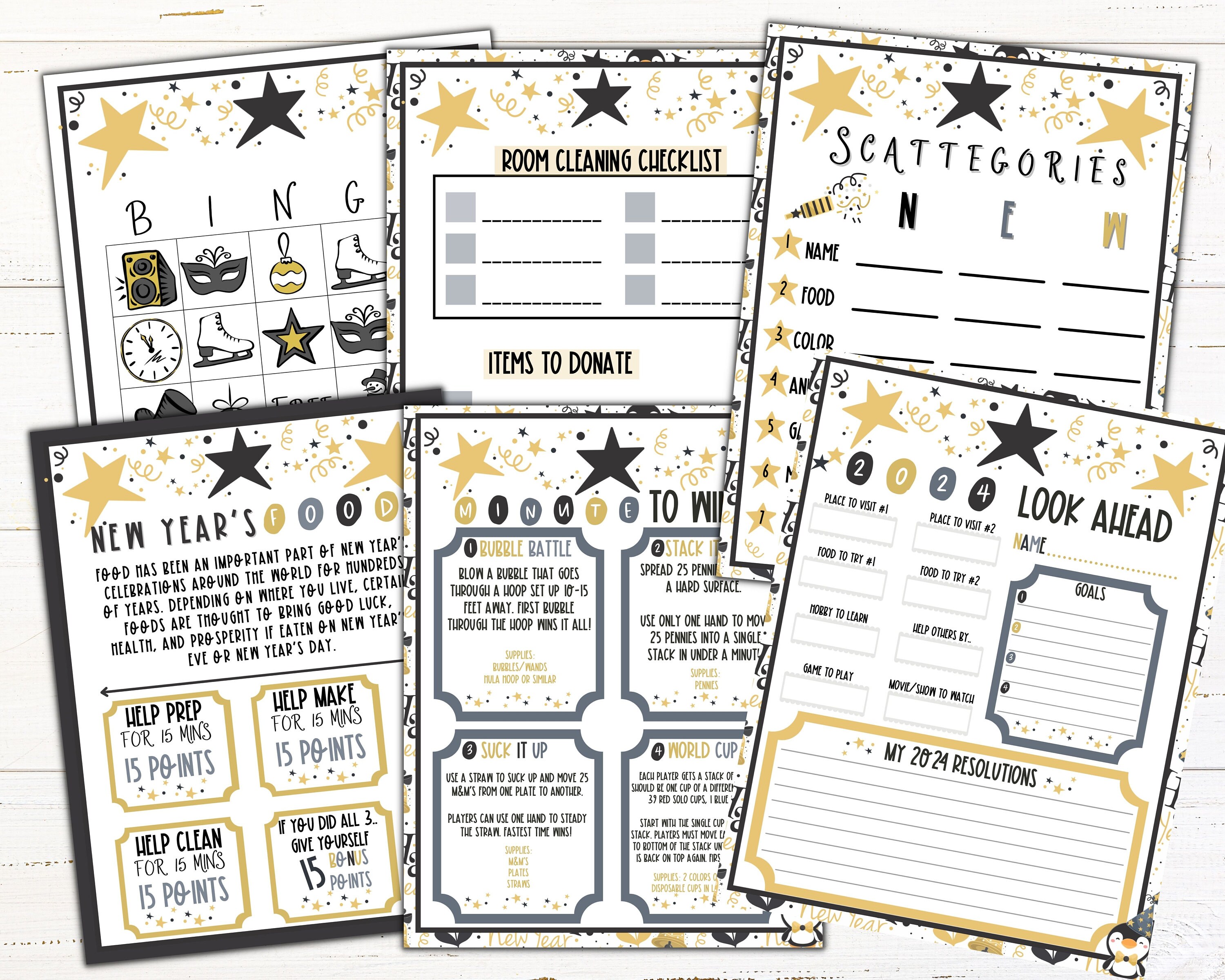 Kids New Year's Game NYE Kids Game New Year Kid Games New Years ...