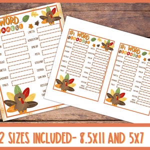 Thanksgiving Word Scramble | Thanksgiving Kid Games | Thanksgiving ...