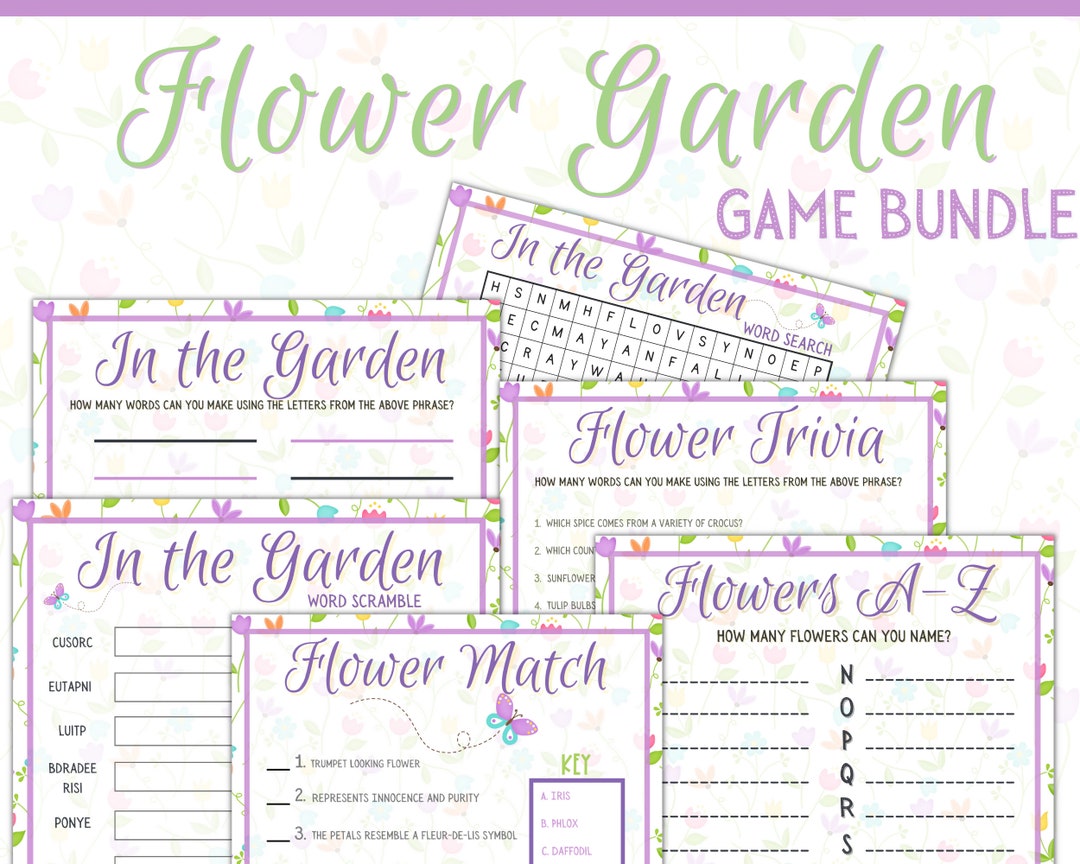 Spring Printable Games | Garden Printable Games | Spring Flower Games ...