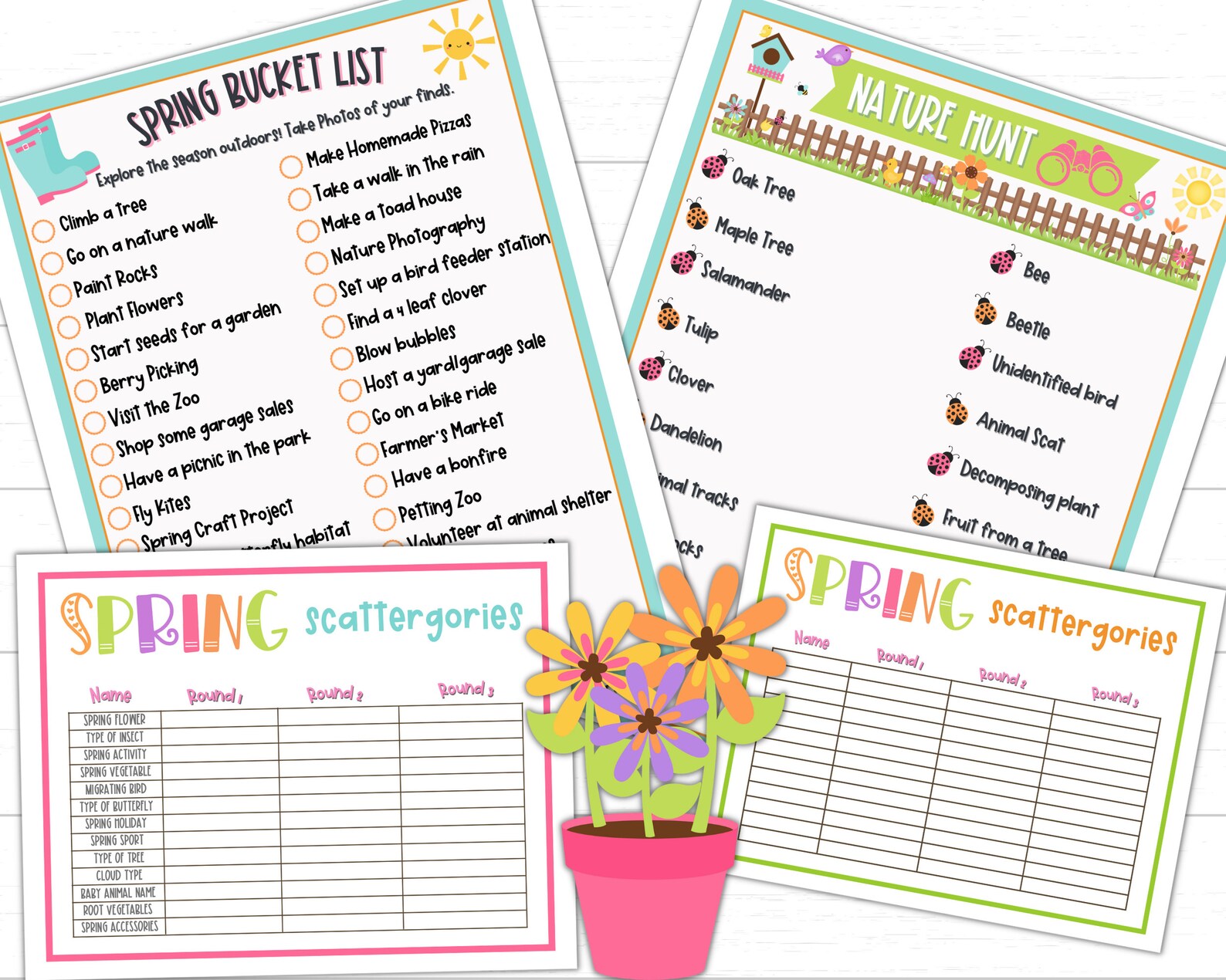 Spring Printable Game Bundle | Spring Games for Kids | Kids Spring ...