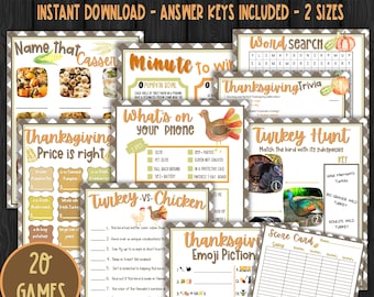 Thanksgiving Minute to Win It | Thanksgiving Party Game | Kids ...