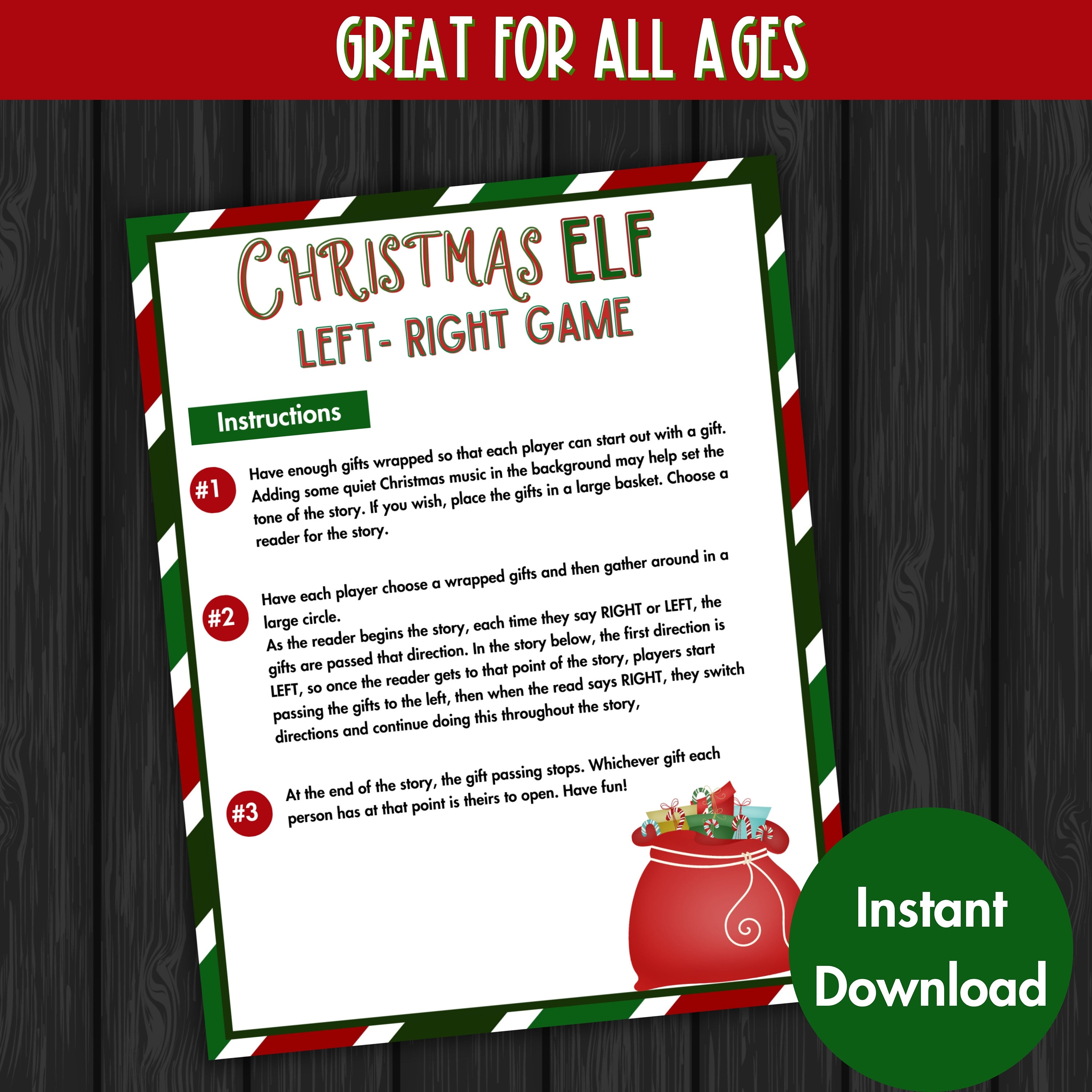 Left Right Game | Left Right Christmas Game | Christmas Exchange Game ...