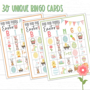 Easter Bingo | 30 Bingo Cards | Easter Activity | Easter Game ...