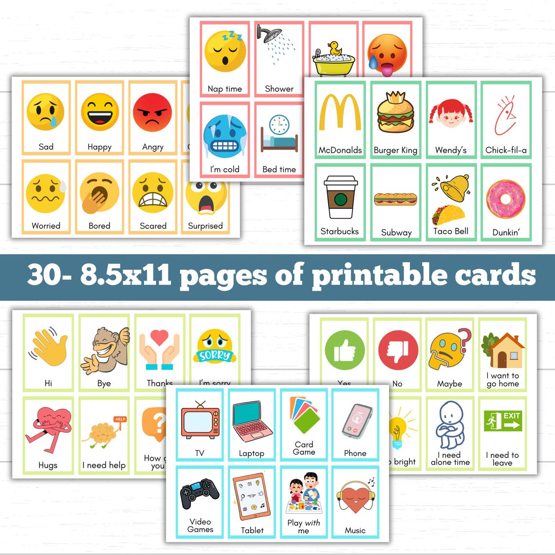 Communication Cards | Autism Communication | 136 Printable Autism ...