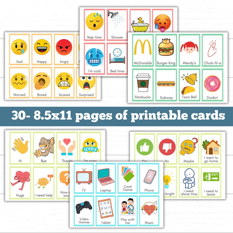 Communication Cards | Autism Communication | 136 Printable Autism ...