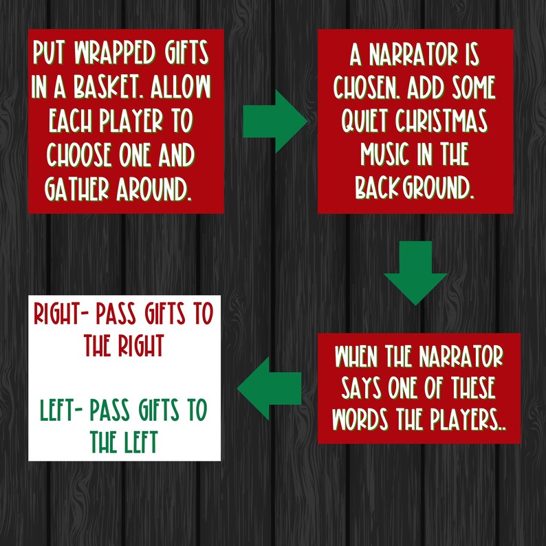 Left Right Game | Left Right Christmas Game | Christmas Exchange Game ...