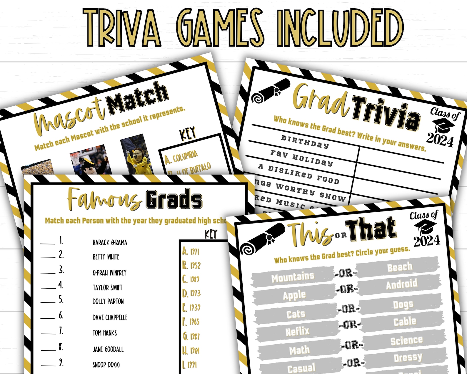 Graduation Games Graduation Party Games High School Graduation College ...