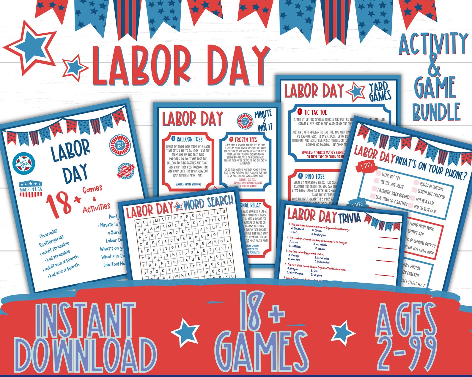 Labor Day Games | Labor Day Activities | Summer Party Game | Cookout ...