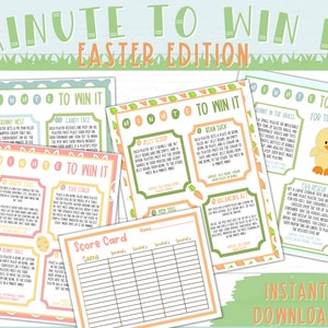 Easter Printable Game Easter Minute to Win It Kids Easter - Etsy