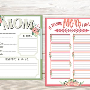 Mother's Day Activity | Printable Mother's Day Gift | All About Mom ...