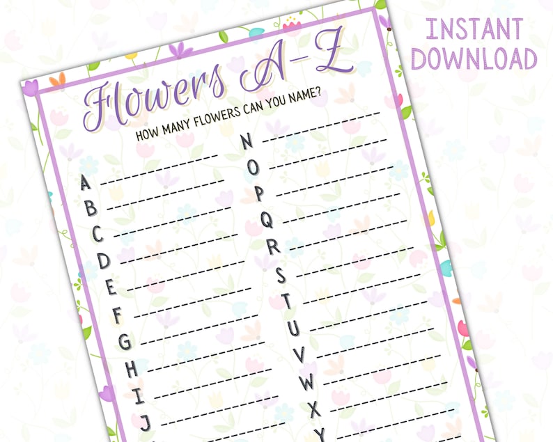 Spring Printable Games | Garden Printable Games | Spring Flower Games ...