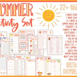 Summer Games | Printable Summer Game Bundle | Summer Games Kids Adults ...