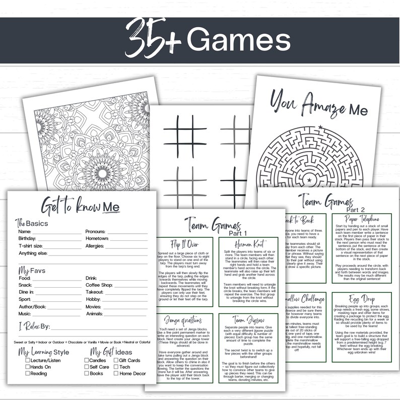 35+ Work Games, Mix and Mingle Bingo and Activities, Team Meeting ...